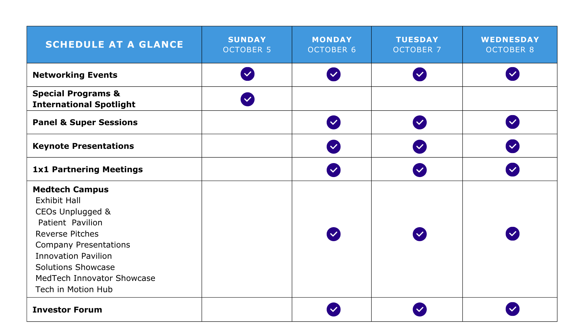 Schedule of Events - The MedTech Conference