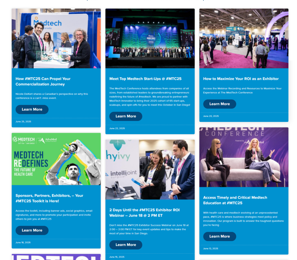 Event Updates - The MedTech Conference